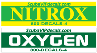 Scuba Tank VIP Decals, Tank Wraps, & Dive Shop Promo Items